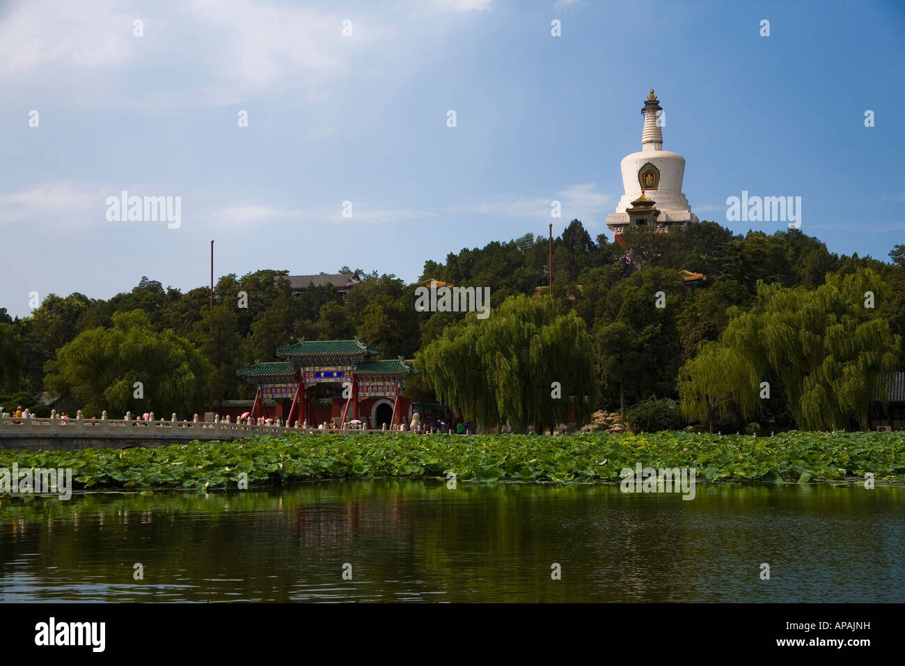 View of North Sea Park Beijing Stock Photo - Alamy