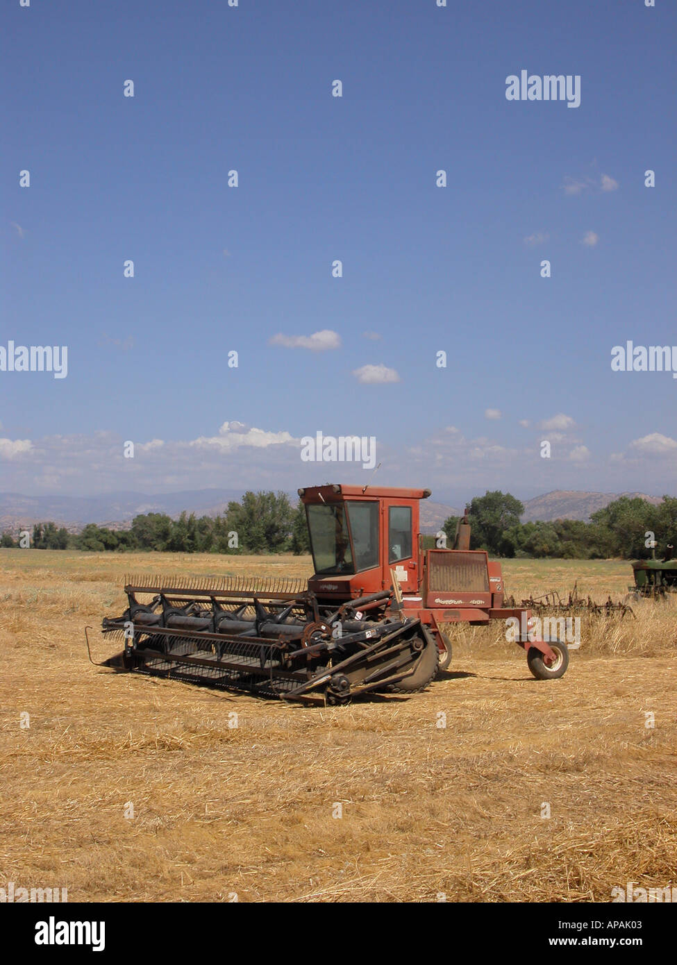 Mowing the hay in central California Stock Photo - Alamy