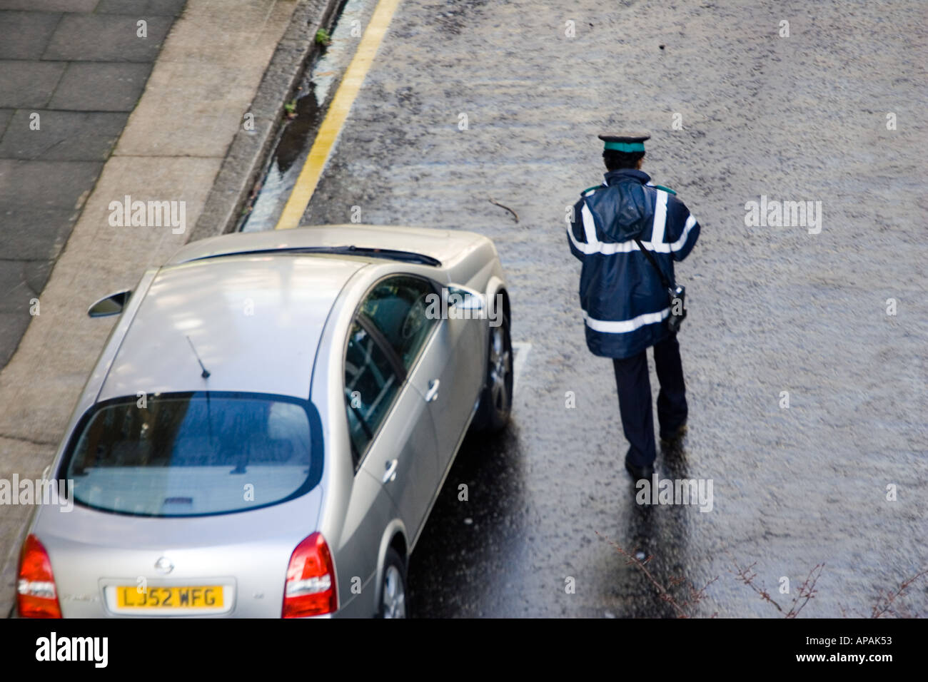 "Traffic warden" on duty in the streets of London, England, Britain, UK ...