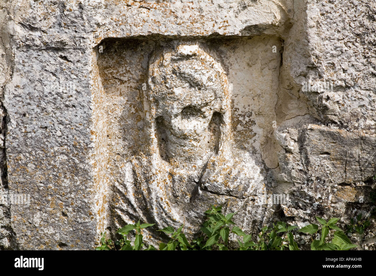Ancient Roman Stone Carving In Barn Wall Sepina Italy Stock Photo - Alamy