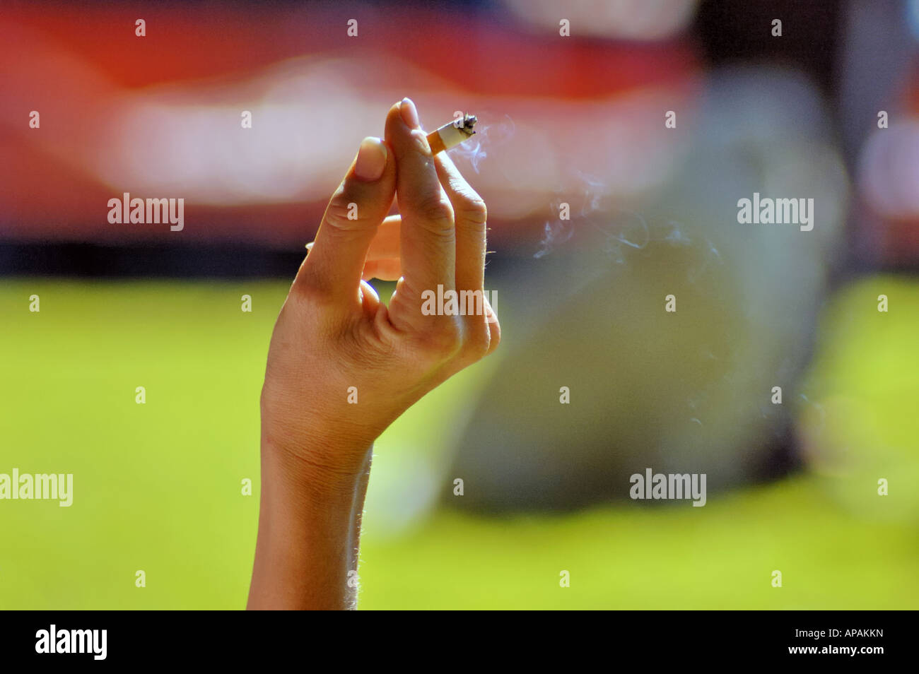 Cigarette end lit closeup hi-res stock photography and images - Alamy