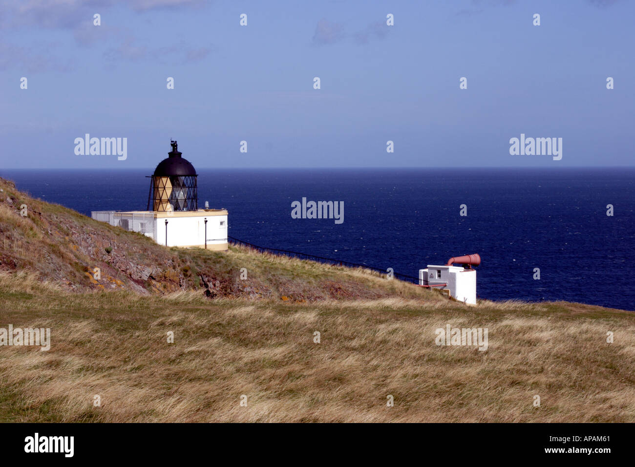 Lighthouse and Horn at St Abbs Head, Scottish Borders, Scotland Stock Photo - Alamy