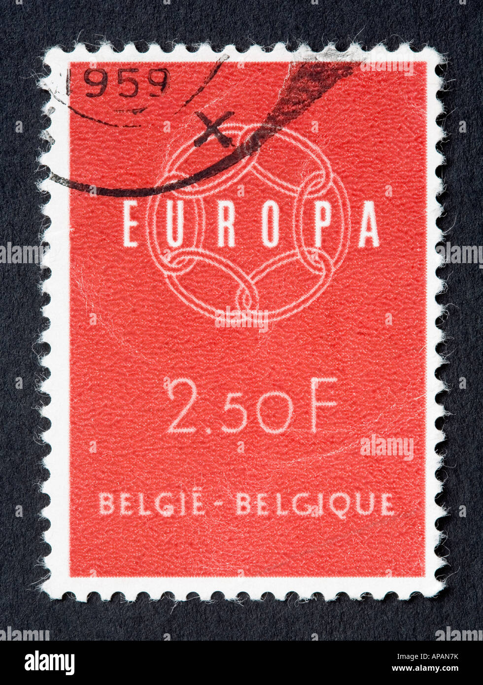Belgian postage stamp Stock Photo - Alamy