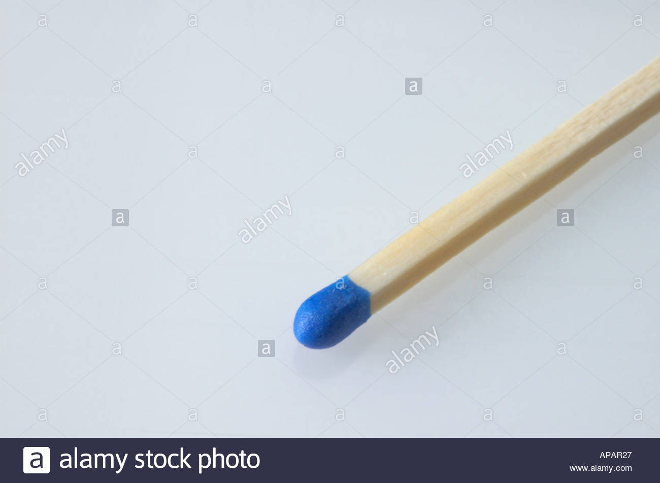 A blue tipped match Stock Photo - Alamy
