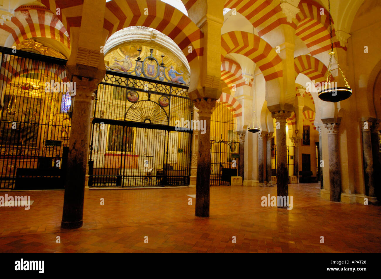 Great Mosque of Cordoba interior, Spain - now the Cathedral Stock Photo ...