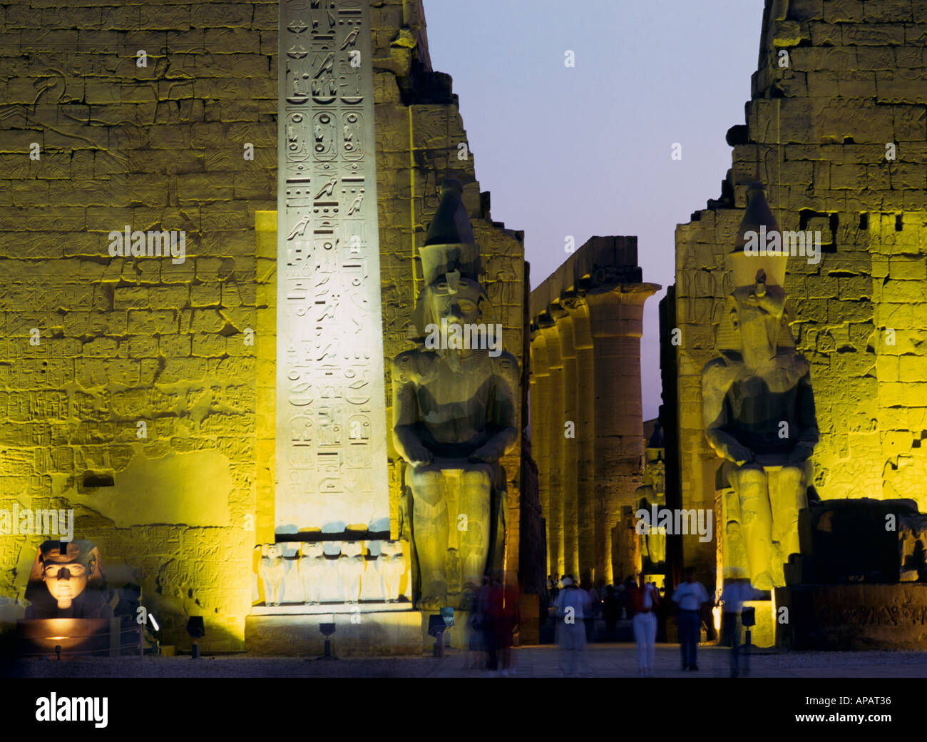 Luxor Temple At Night Luxor Egypt North Africa Stock Photo - Alamy