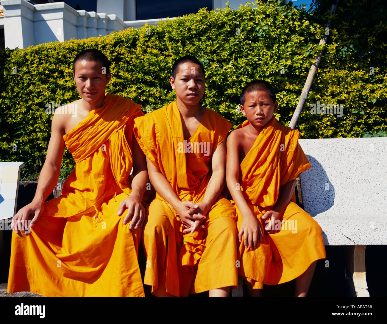 Buddhist Monks Chang Mai Thailand South East Asia Stock Photo - Alamy