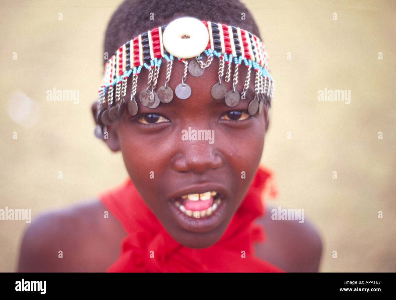 Kenya Maasai boy Africa Stock Photo - Alamy