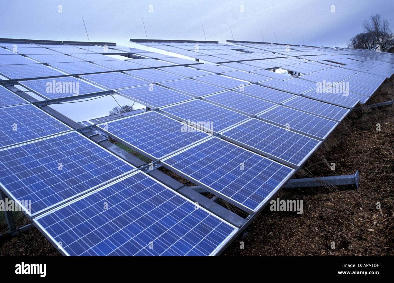 Solar Electric power station at Solar Park Hollen Gutesloh Germany ...