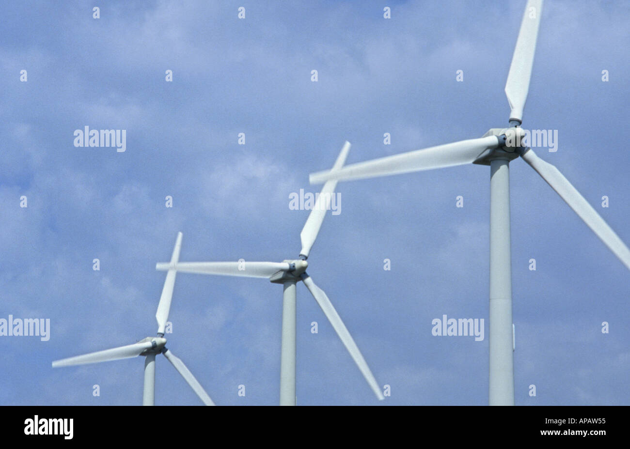 Turbines at Four Burrows Wind Farm in Cornwall England Stock Photo - Alamy