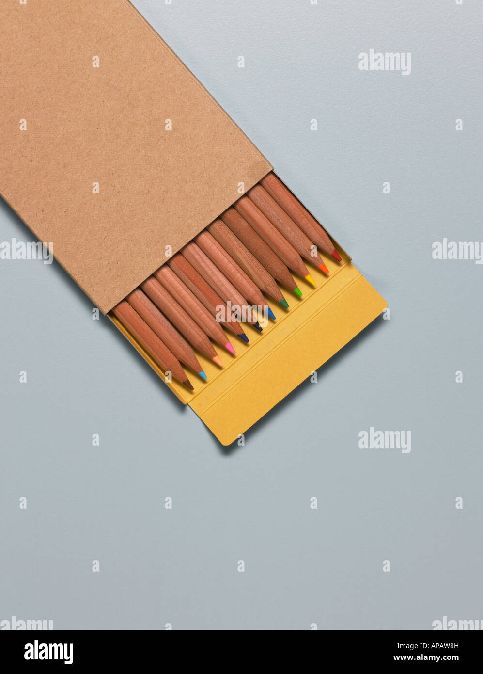 coloured pencils in packet Stock Photo - Alamy