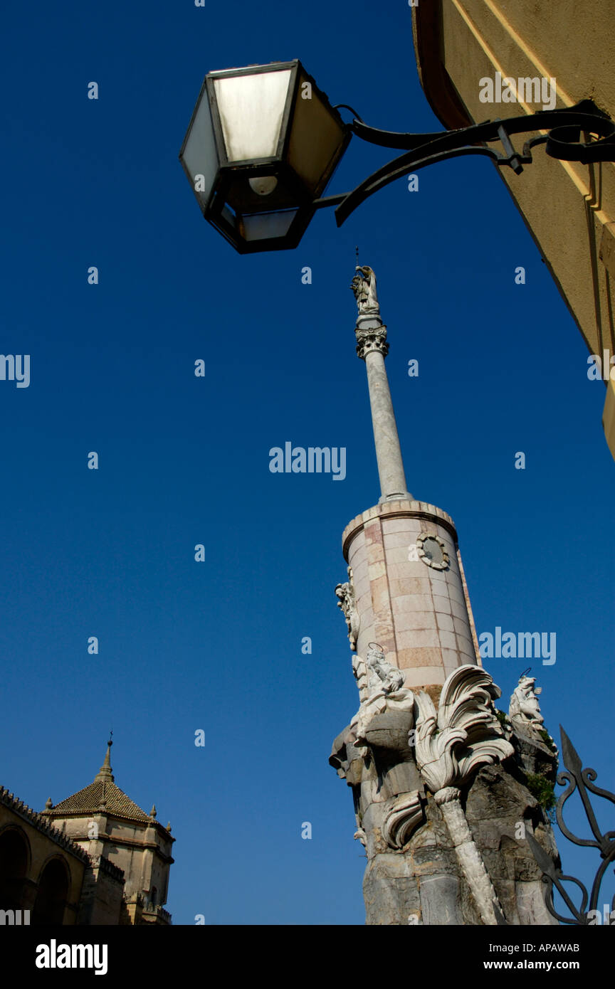 Statue of San Rafael the patron saint of Cordoba, Andalusia, Spain ...