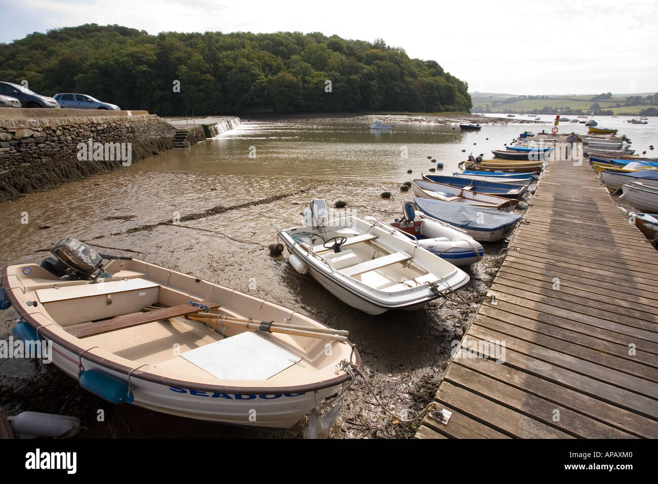 Weir stoke gabriel on the river dart hi-res stock photography and ...