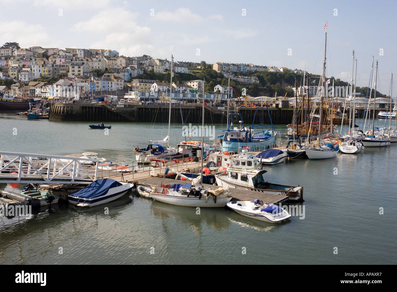 Brixham harbour marina, Devon, England Stock Photo - Alamy