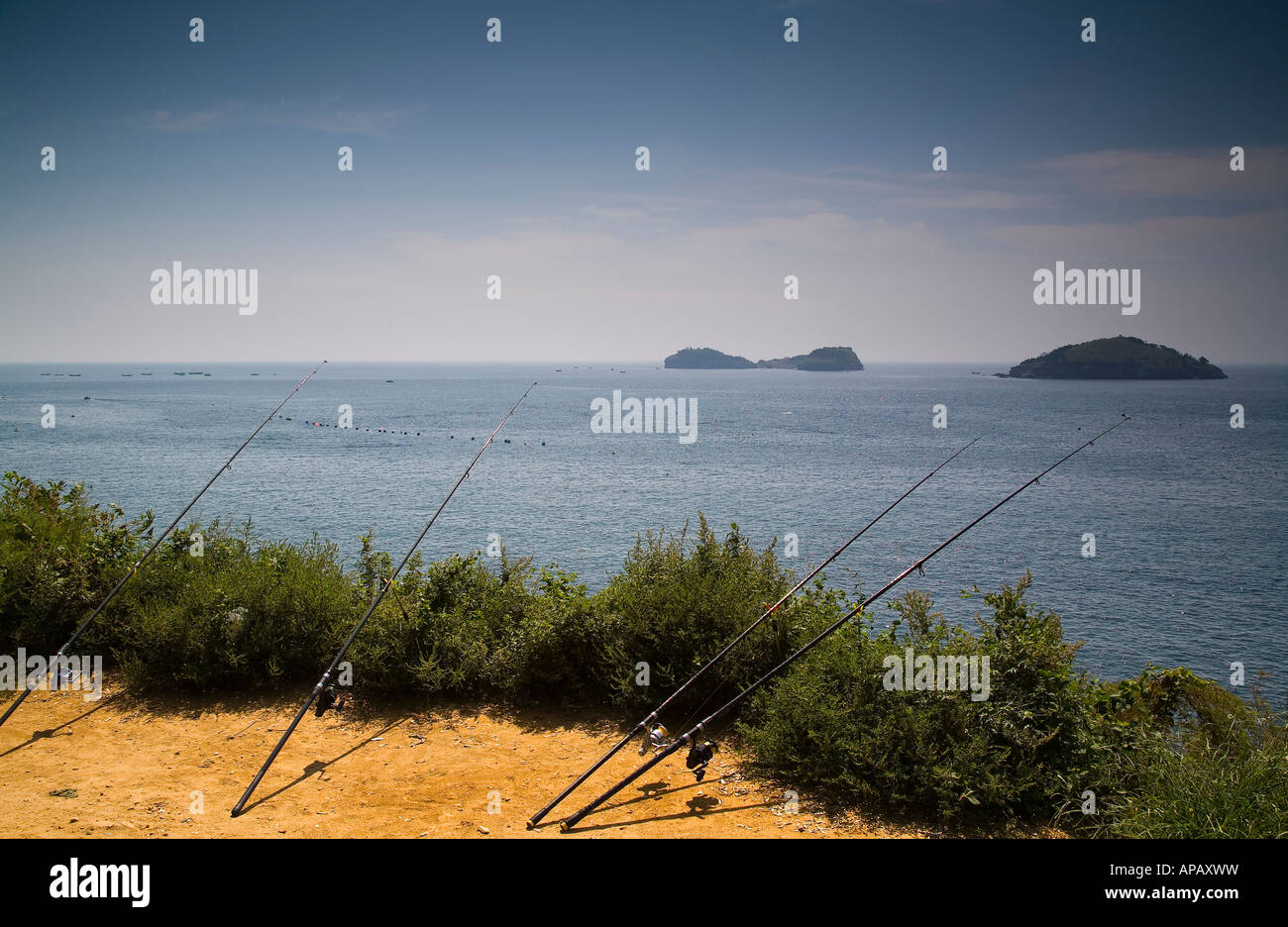 The Scene of the Beach in Dalian Stock Photo - Alamy
