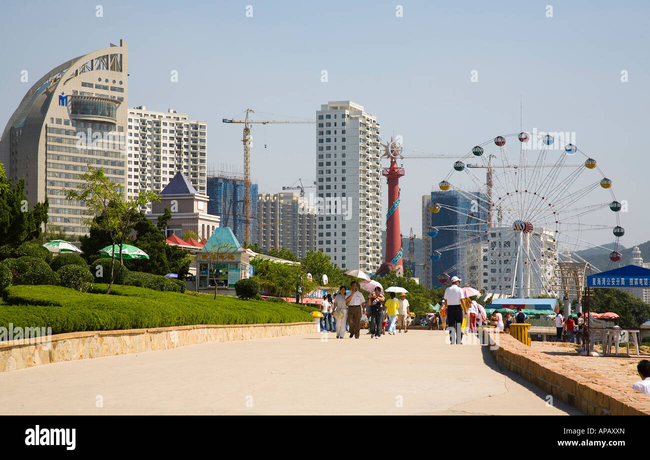 The Scene of the Beach in Dalian Stock Photo - Alamy