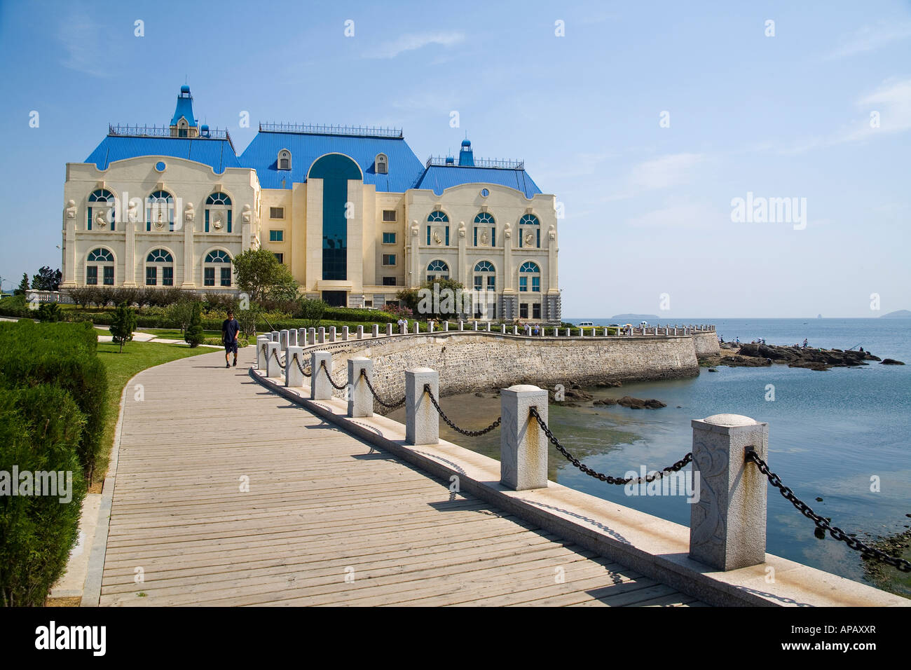 The Scene of the Beach in Dalian Stock Photo - Alamy