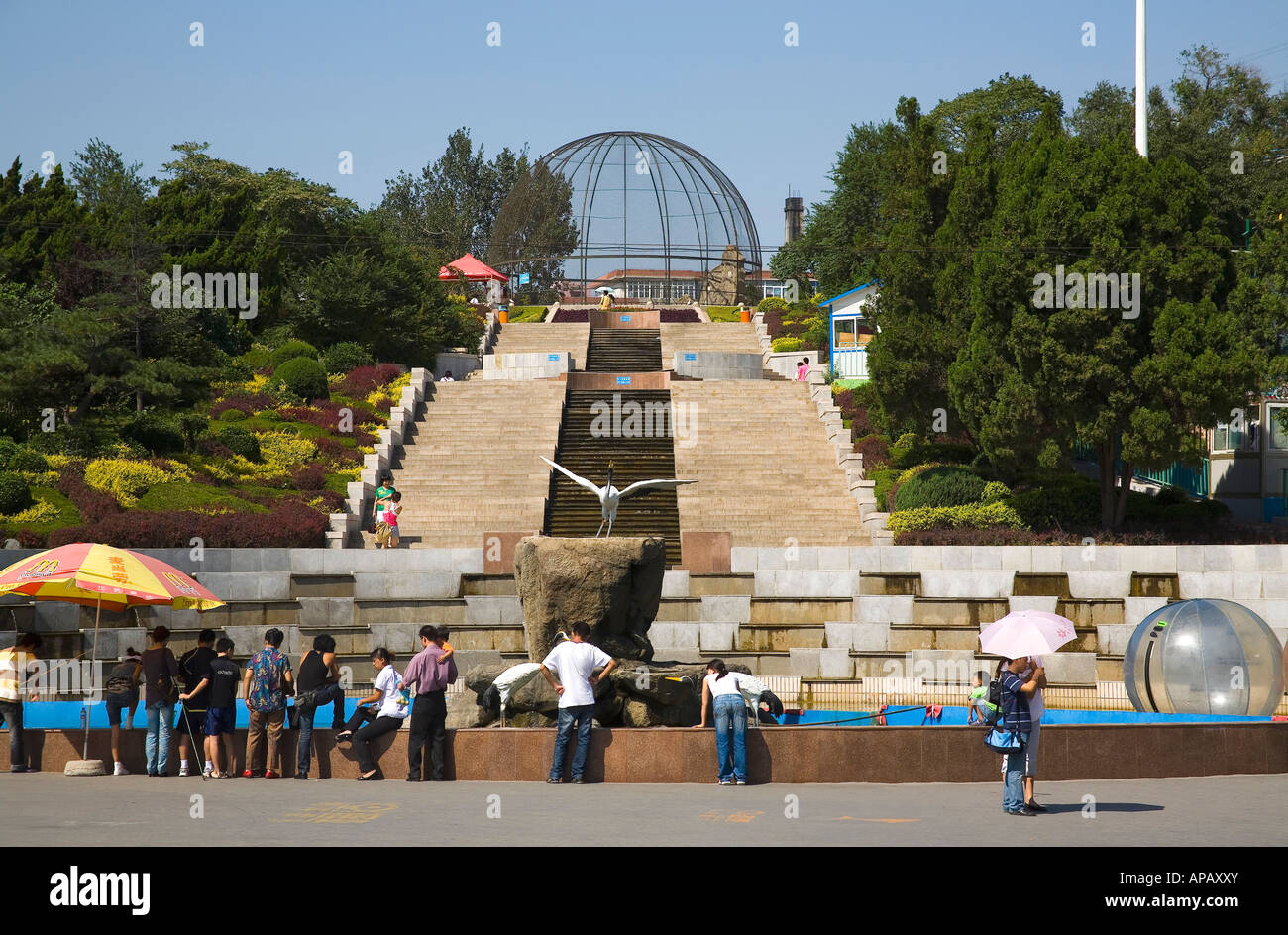 The Scene of the Beach in Dalian Stock Photo - Alamy