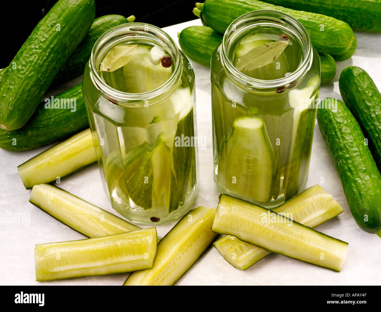 PICKLED GHERKINS / CUCUMBER Stock Photo - Alamy