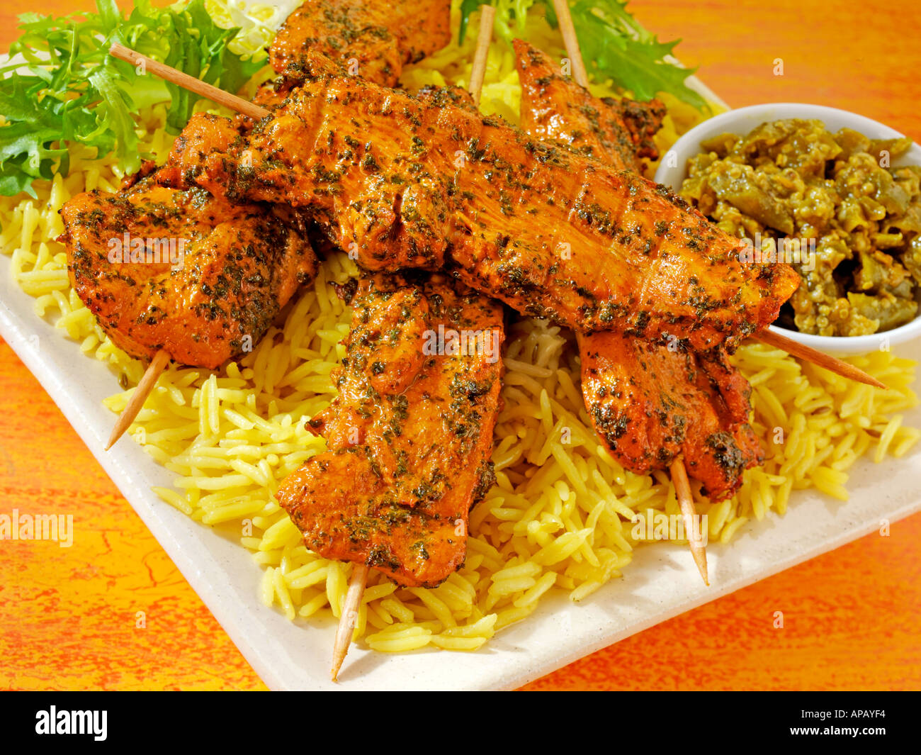 CHICKEN TIKKA MASALA STICKS Stock Photo - Alamy