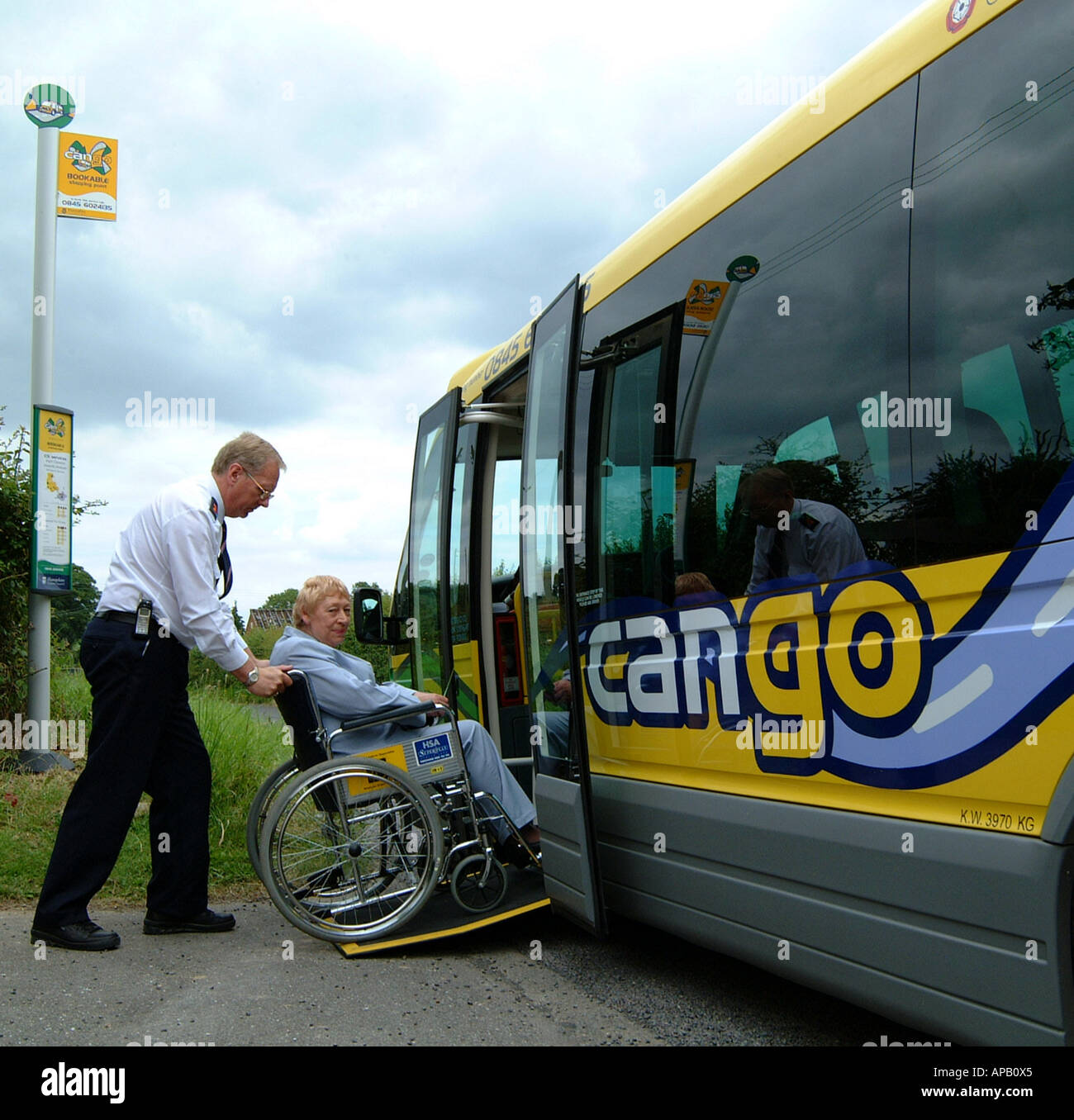Dial a ride. Cango bus a community public bus service. Wheelchair user ...