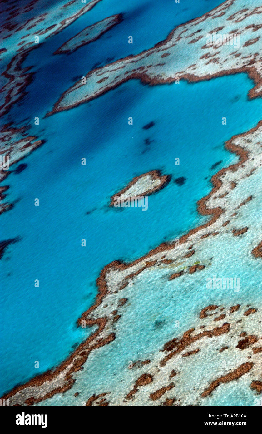 Heart Reef on the Great Barrier Reef in the Whitsunday Islands near ...
