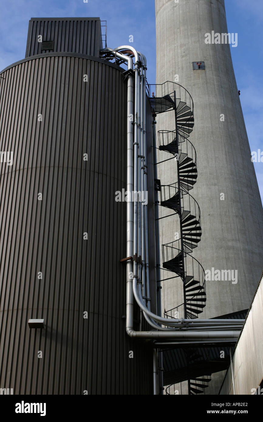 peat and wood burning heat and power station Stock Photo - Alamy