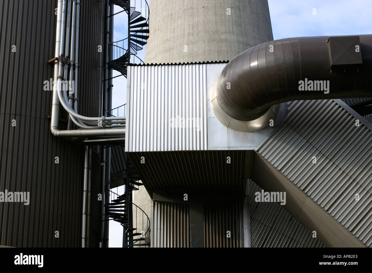 peat and wood burning heat and power station Stock Photo - Alamy