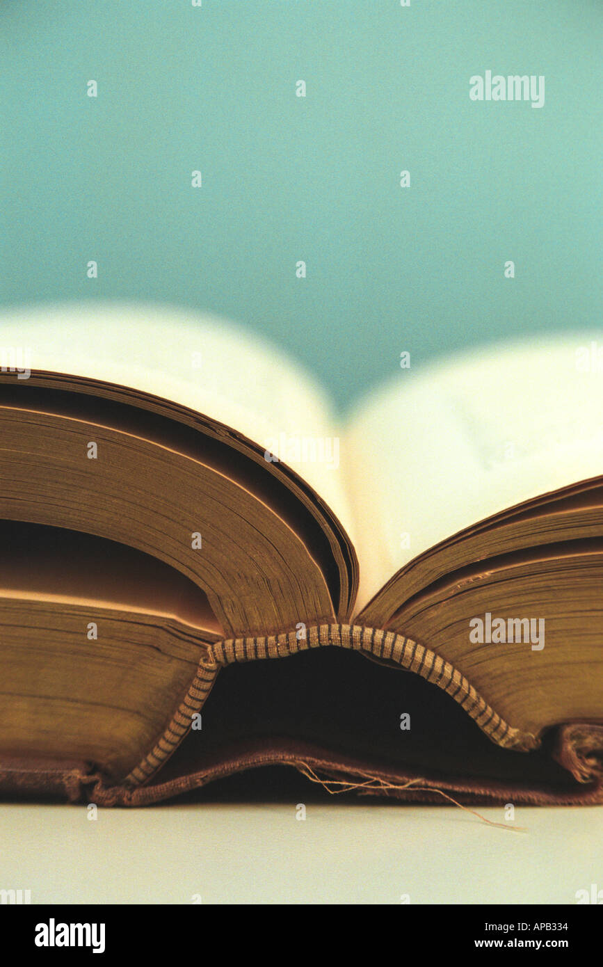 Close up shot of an open book Stock Photo - Alamy