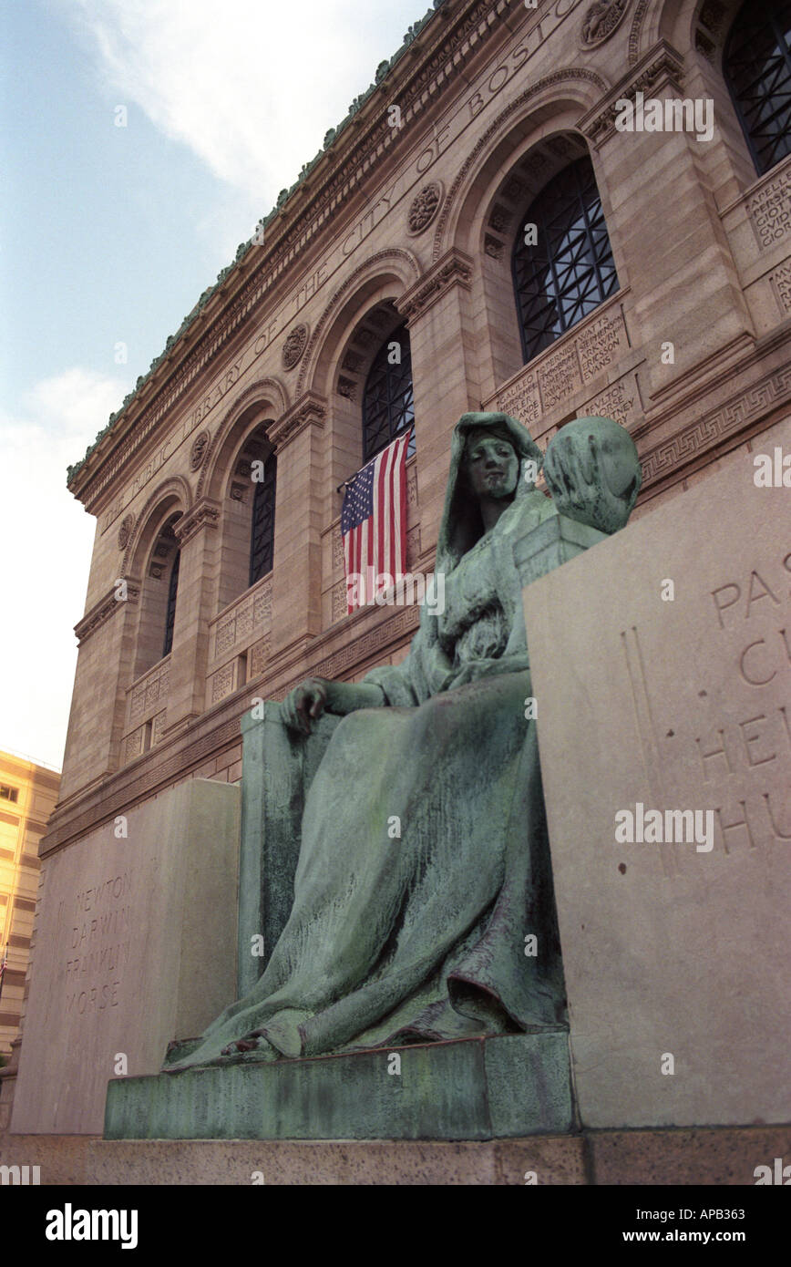 The Science Muse statue outside the Boston Public Library in Copley ...