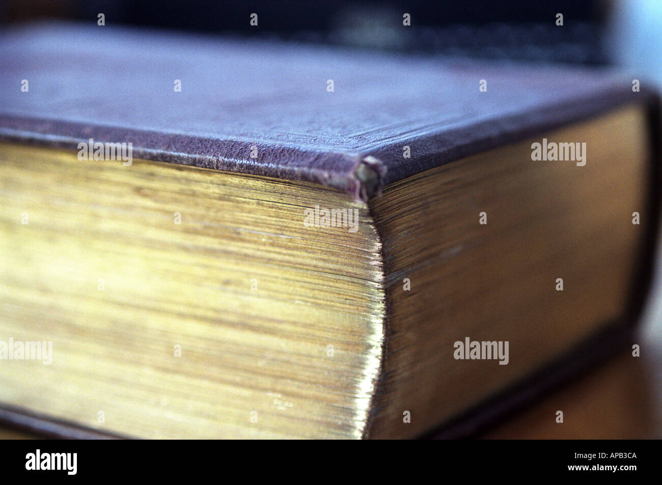 A close up view of an old book Stock Photo - Alamy