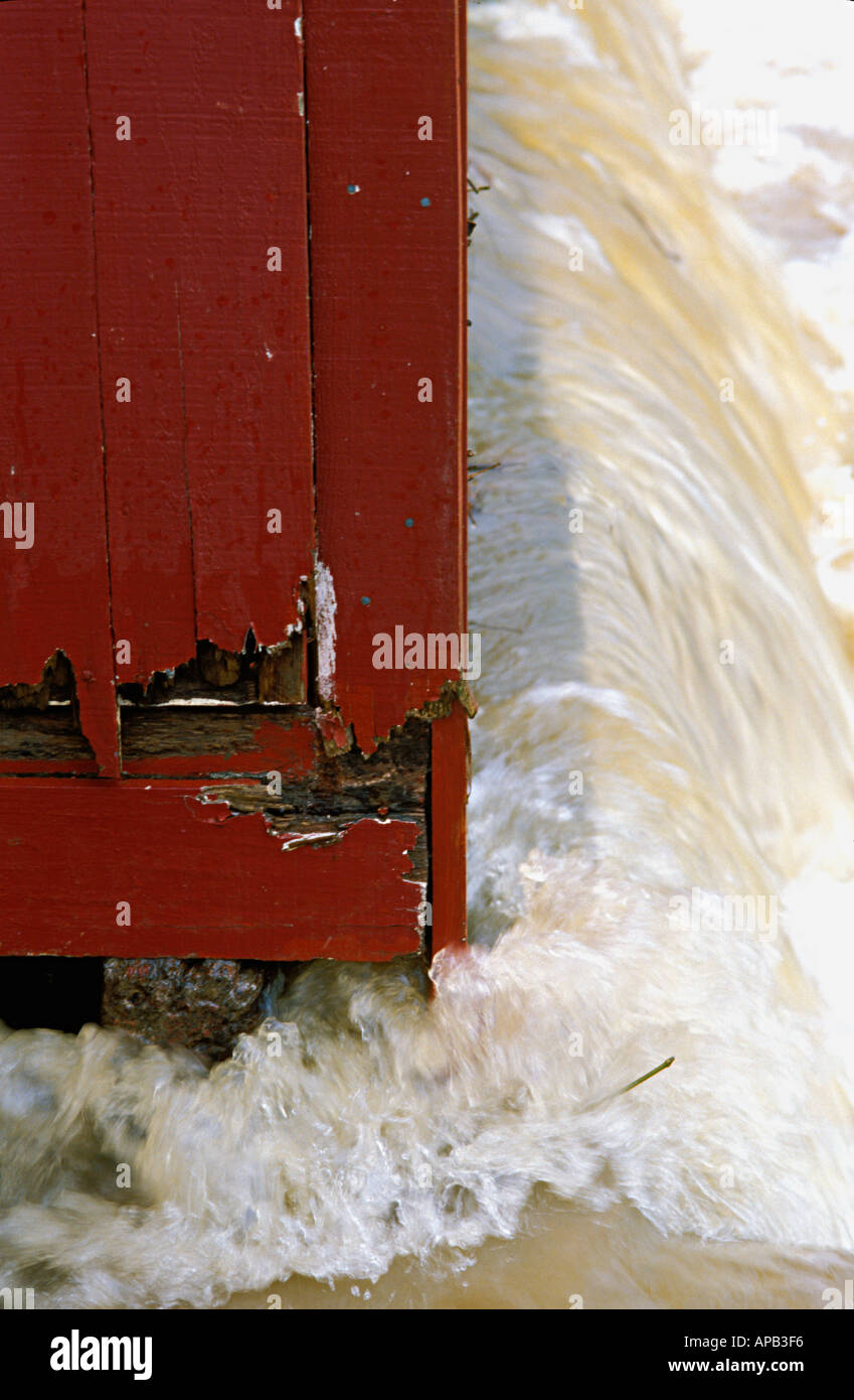 Rushing water under a structure Praters Mill Dalton Georgia USA Stock ...