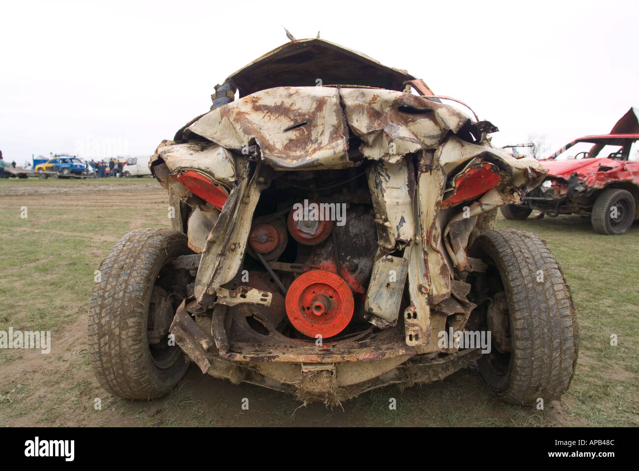 rover p4 classic car banger stock car racing at smallfield raceway near ...