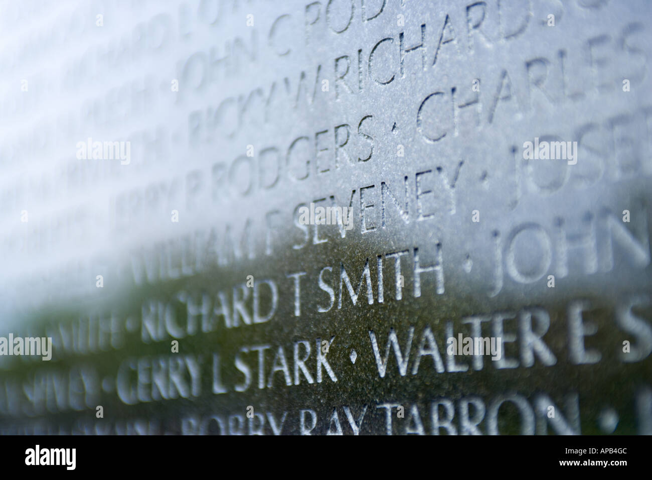 Names on the Vietnam War Memorial Washington DC USA Stock Photo - Alamy