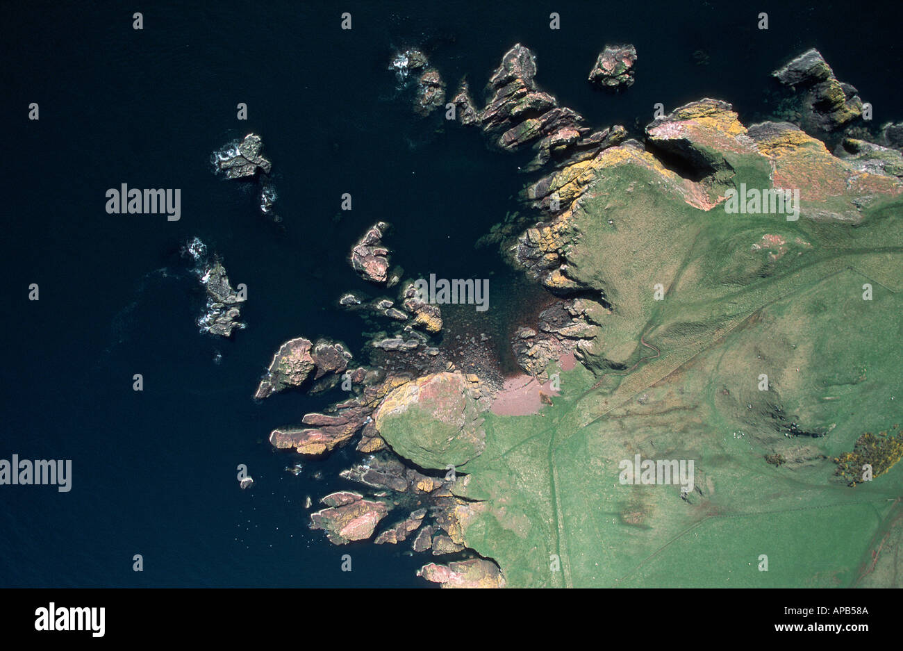 Aerial view of coast of East Lothian Scotland Stock Photo - Alamy