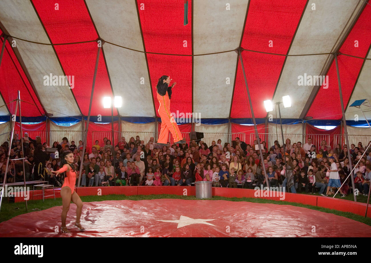 Performers at a circus Stock Photo - Alamy