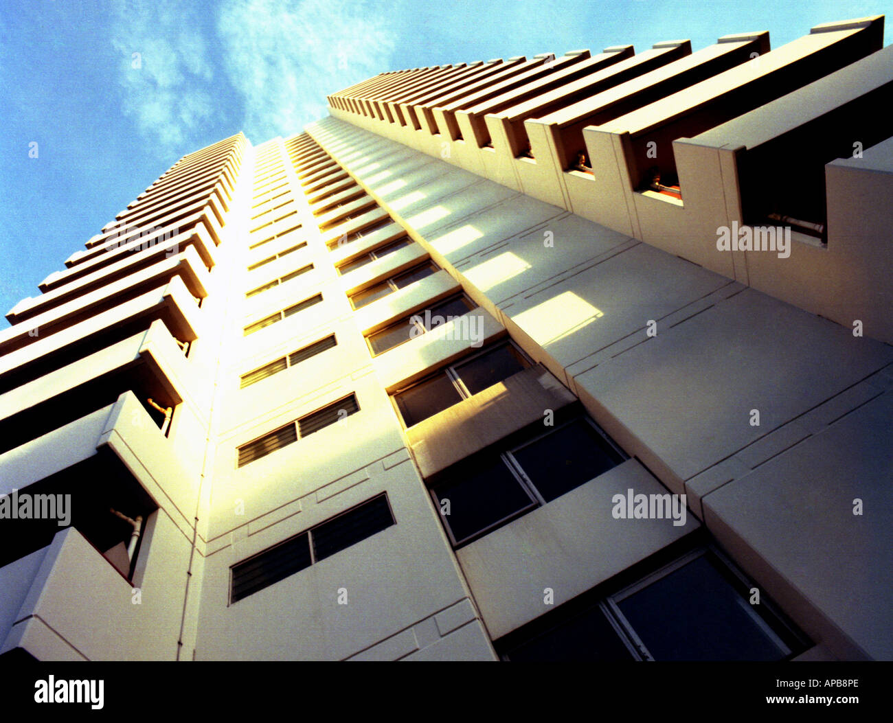 Looking up building block sun hi-res stock photography and images - Alamy
