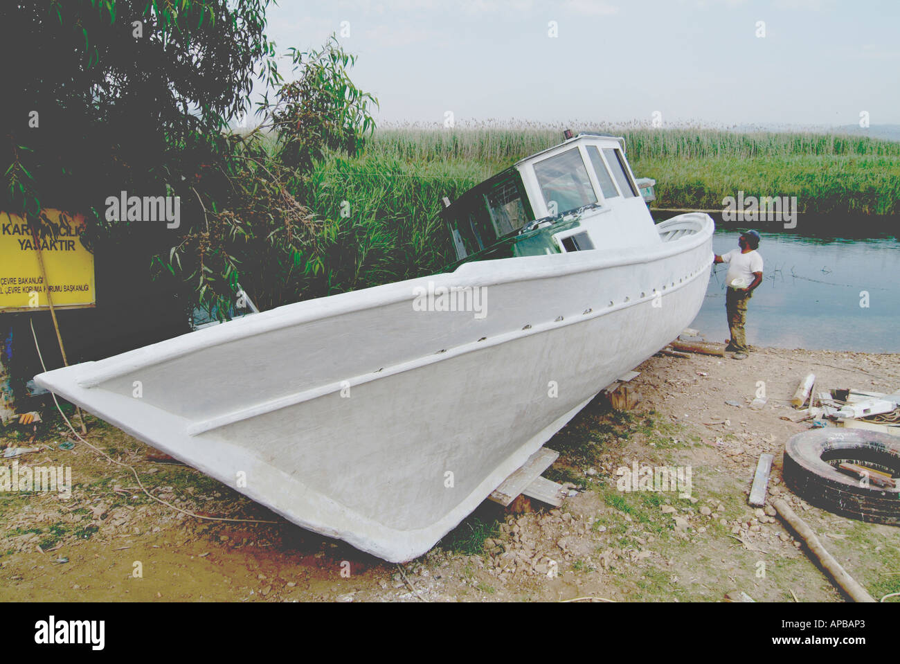 Boat under restoration hi-res stock photography and images - Alamy