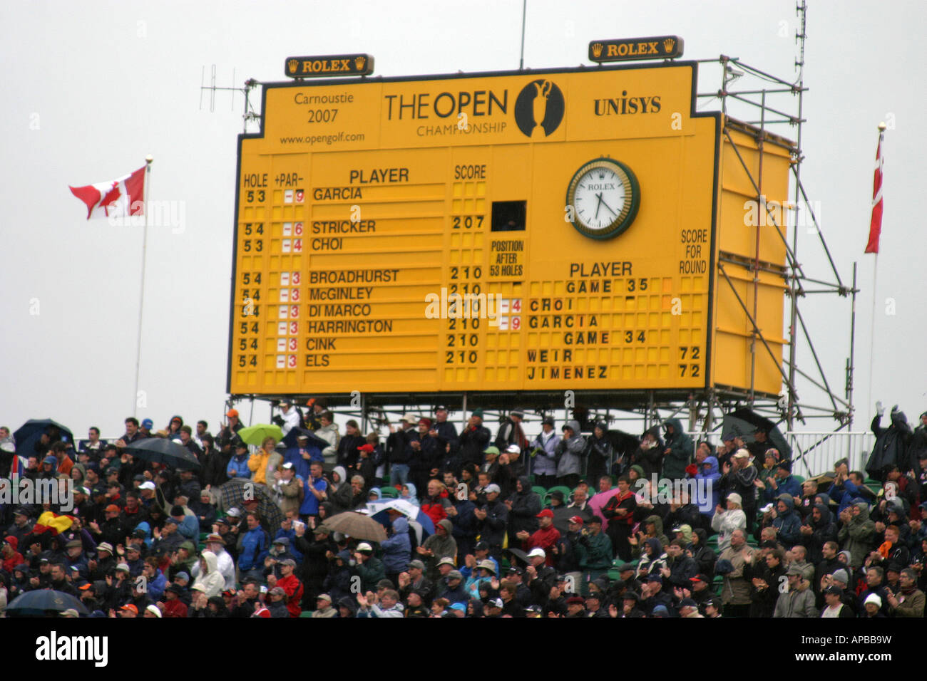 Open golf championship scoreboard Stock Photo - Alamy