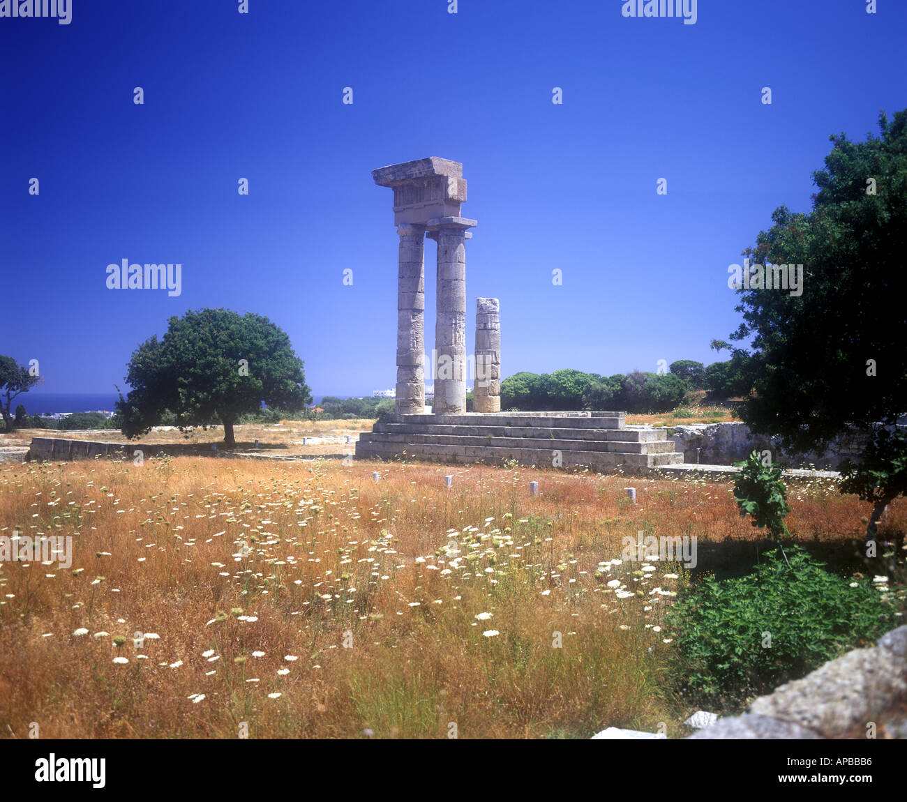 Temple of Apollo Rhodes Town Island of Rhodes Greece Stock Photo - Alamy