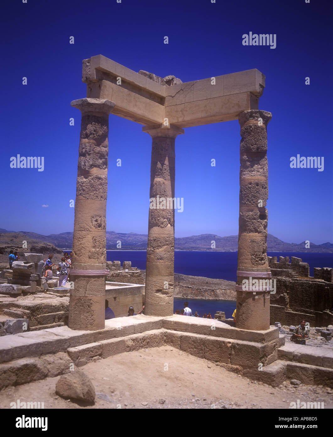The Acropolis Lindos Rhodes Greece Stock Photo - Alamy