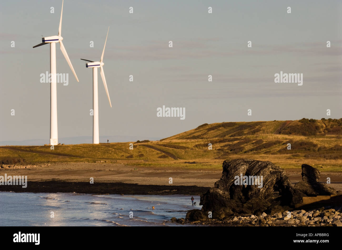 Wind power turbines producing electricity for part of Cumbria at ...