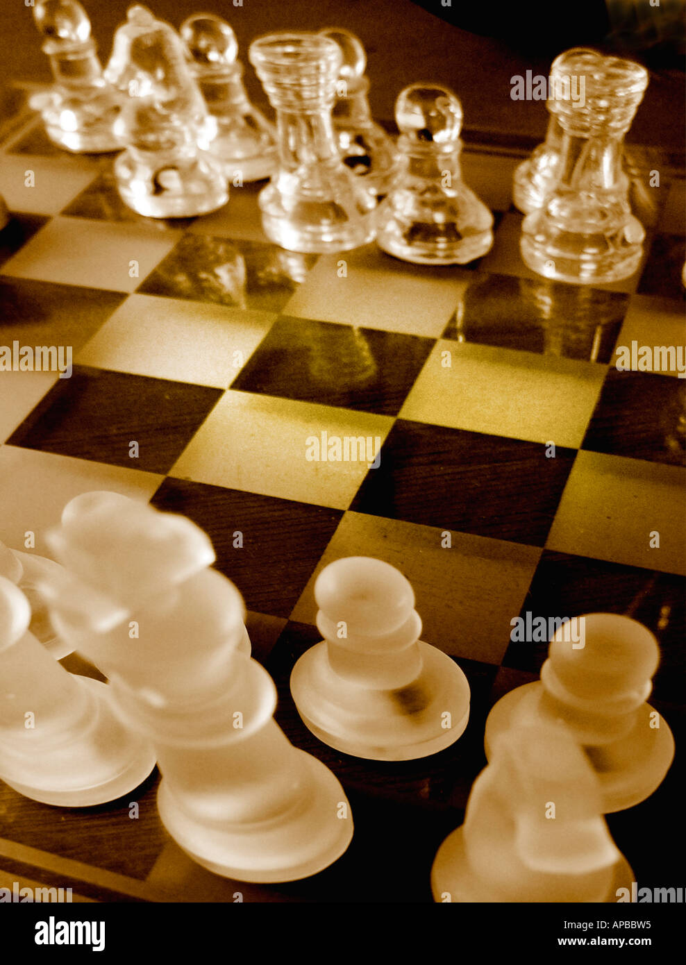 glass chess men Stock Photo - Alamy
