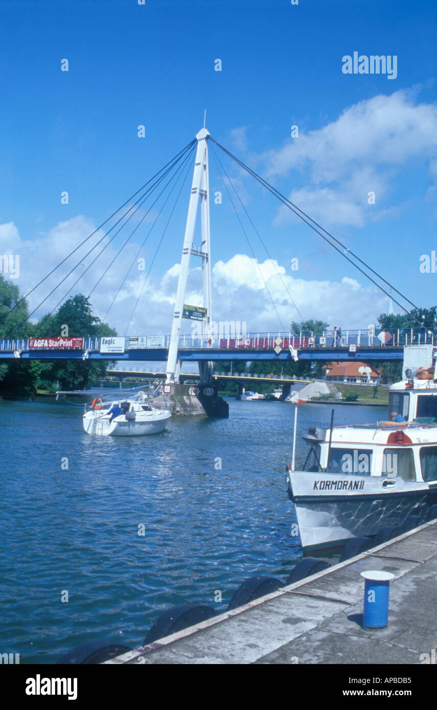 foot bridge landing place with excursion boat sailing boat quay ...