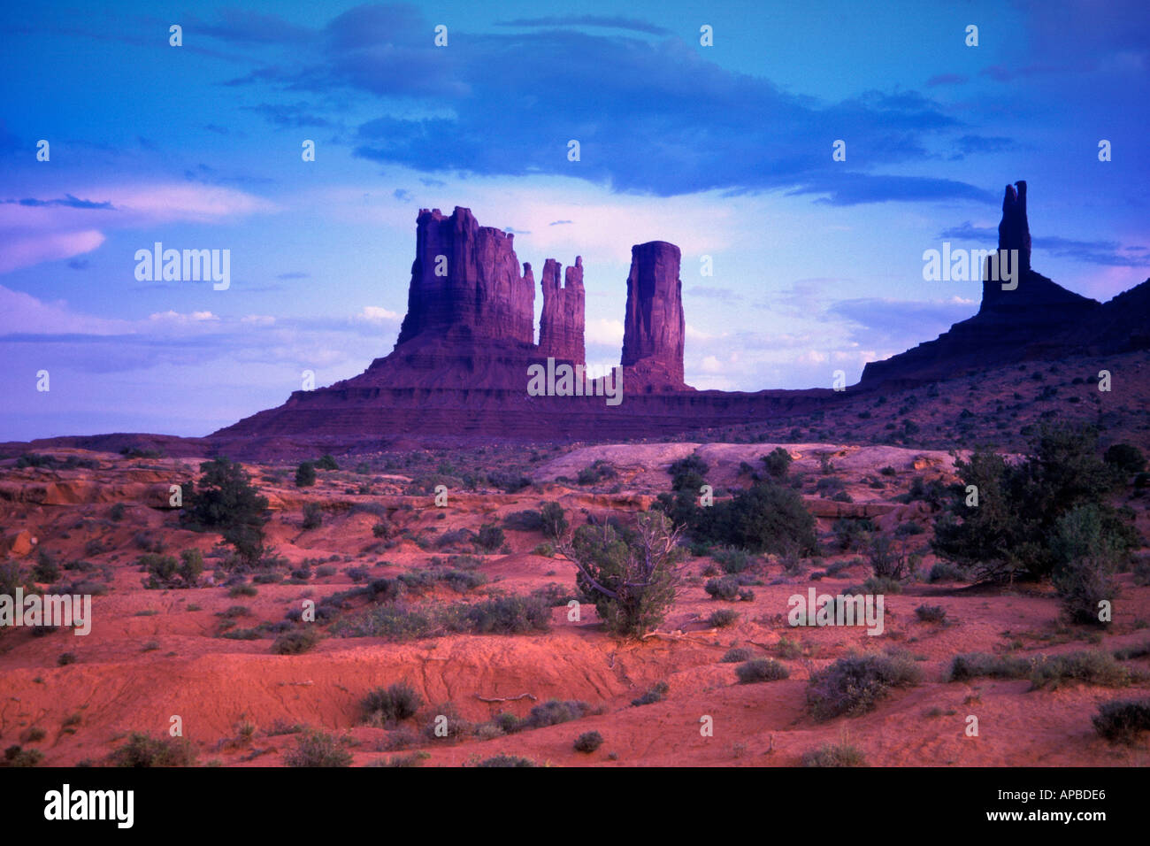 Red sandstone monoliths Monument Valley USA Stock Photo - Alamy