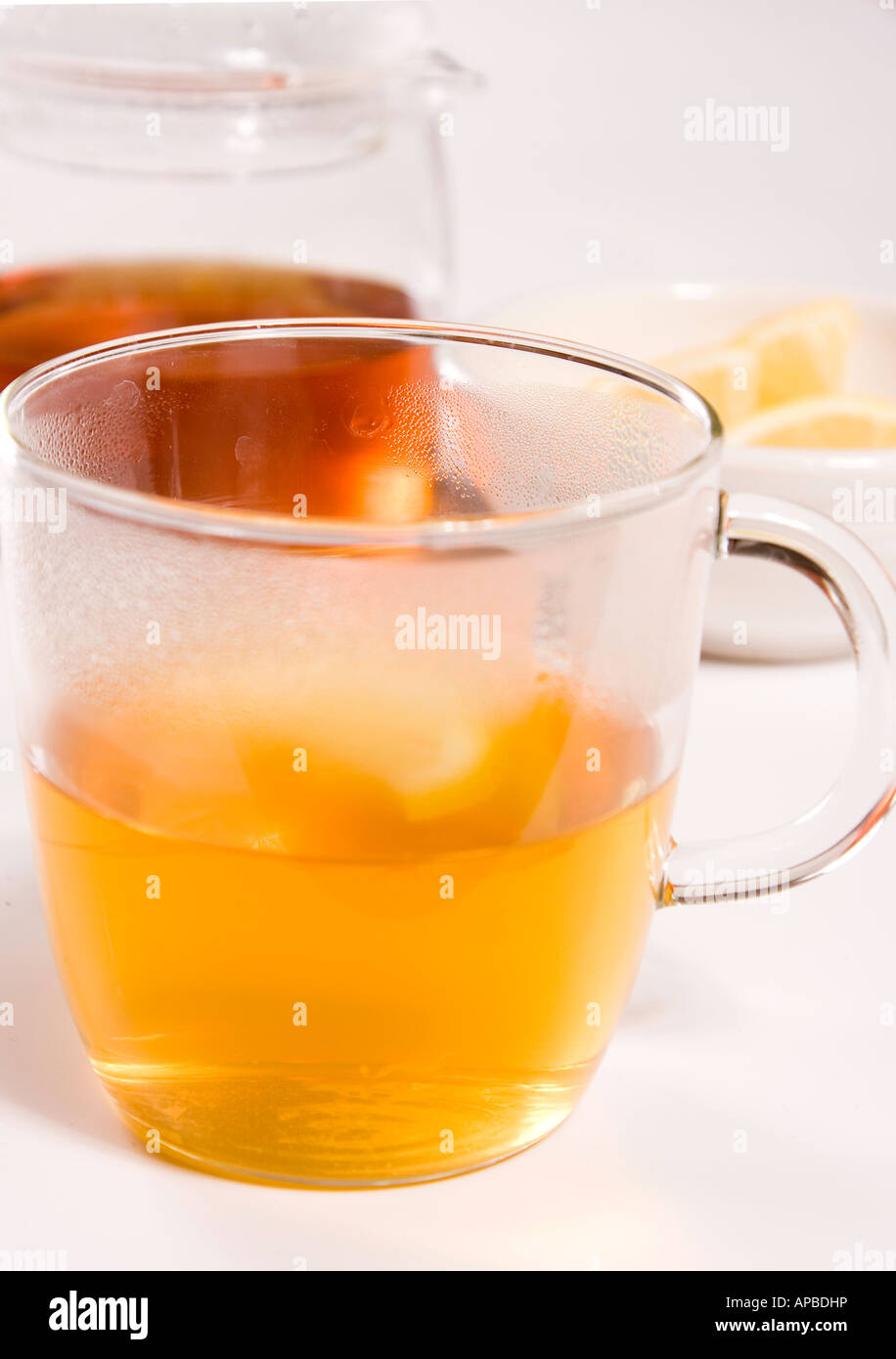 lemon tea and crackers with marmalade Stock Photo - Alamy