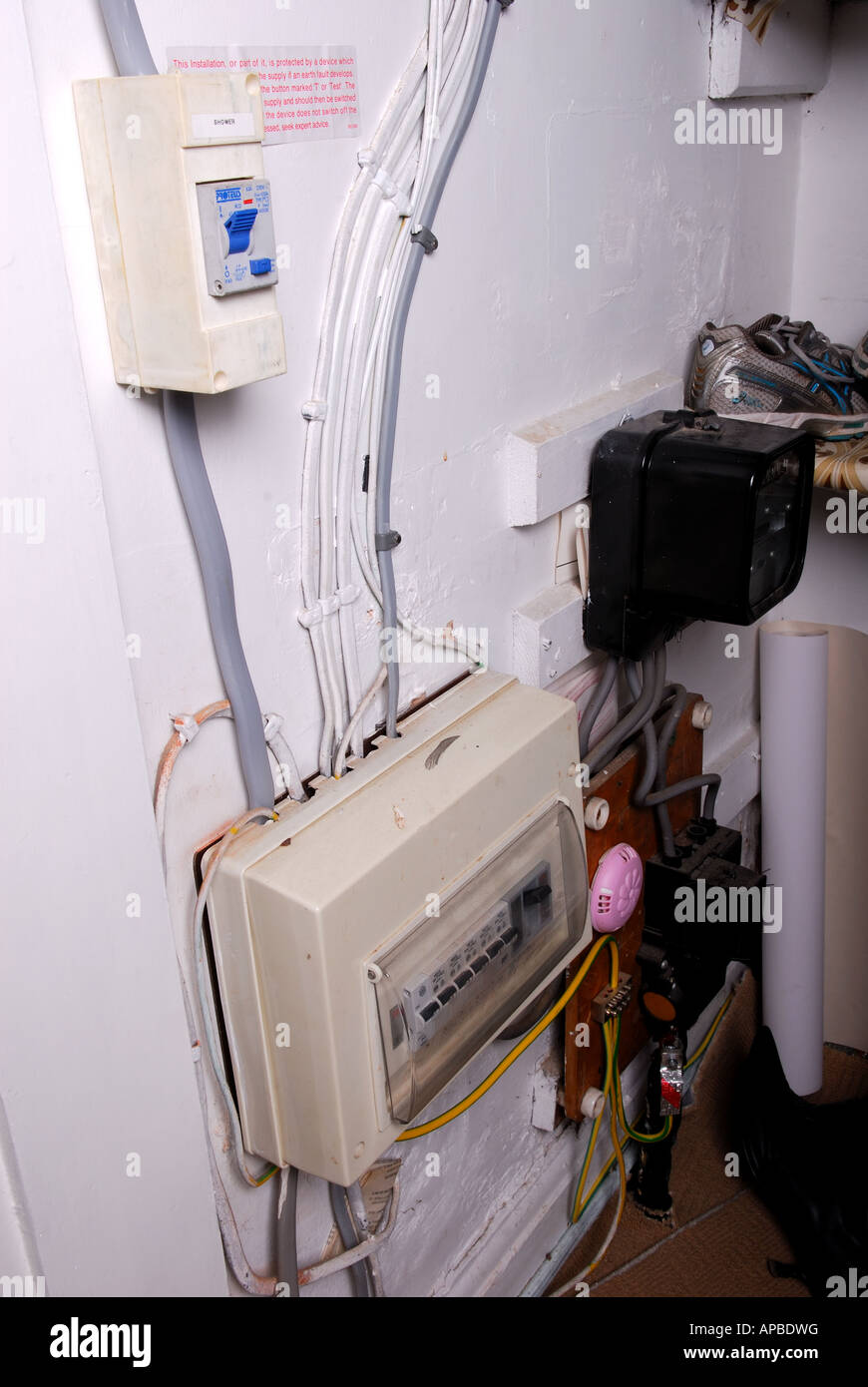 Electrical fusebox and meter Stock Photo - Alamy