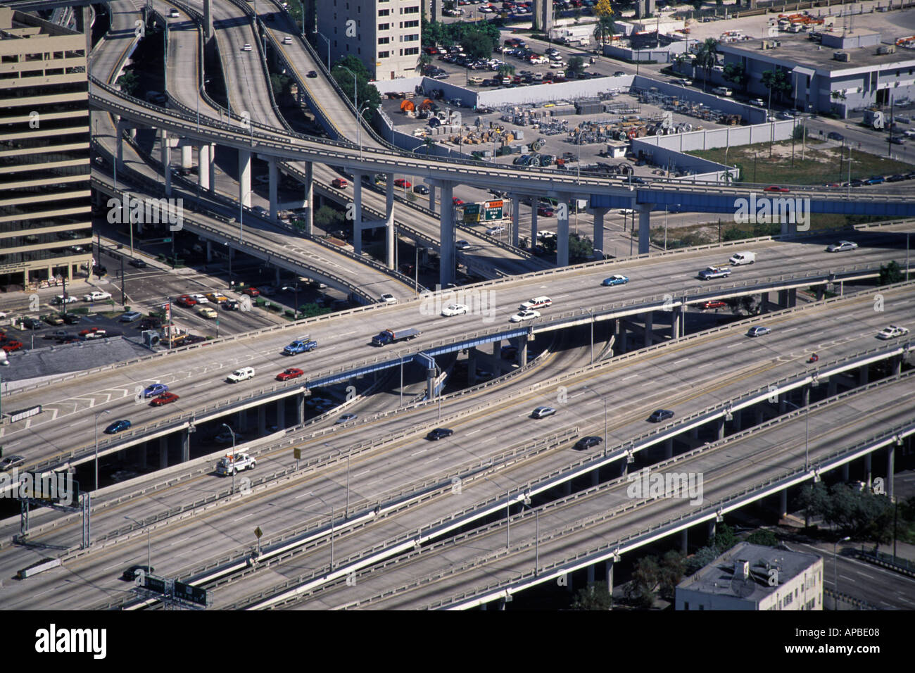 Busy I 95 through Miami Florida Stock Photo - Alamy