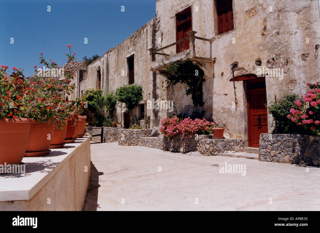 Greek building Crete Stock Photo - Alamy