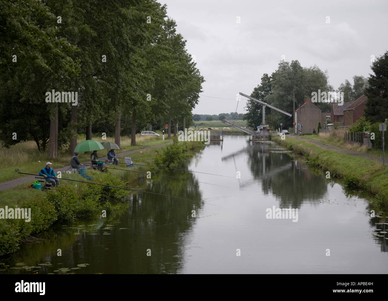 A Canal Bridge in Belgium Stock Photo - Alamy
